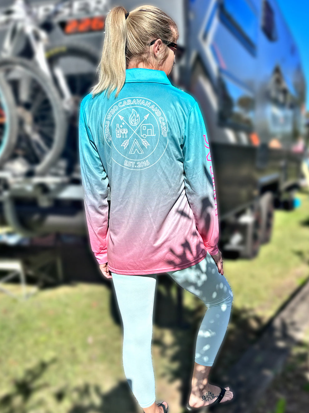 Ladies Coral Shirt - UPF50+ Fishing Shirt – Mums Who Caravan and Camp